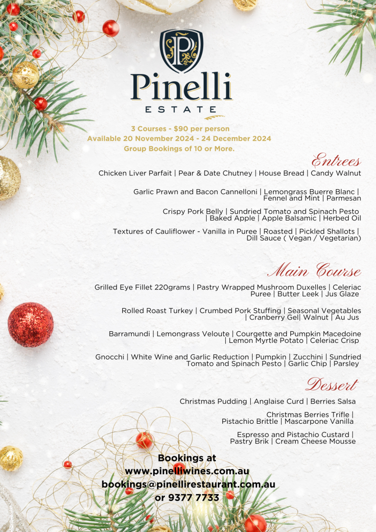 Swan Valley Restaurant | Italian Restaurant | Pinelli Estate Restaurant